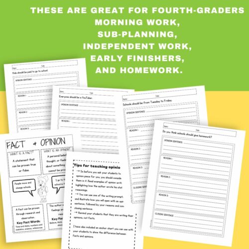 Fourth Grade Opinion Writing Prompts | Made By Teachers