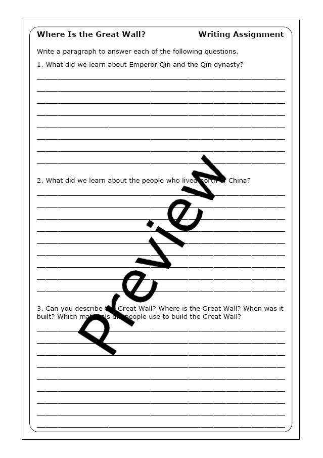 Patricia Demuth "Where Is the Great Wall?" worksheets | Made By Teachers