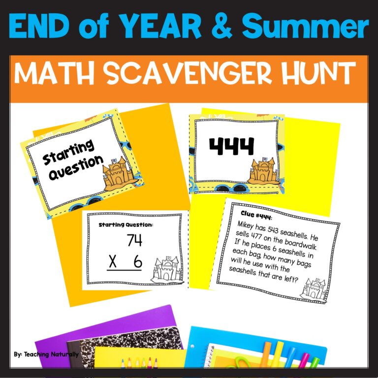 End of Year Math Scavenger Hunt | Made By Teachers