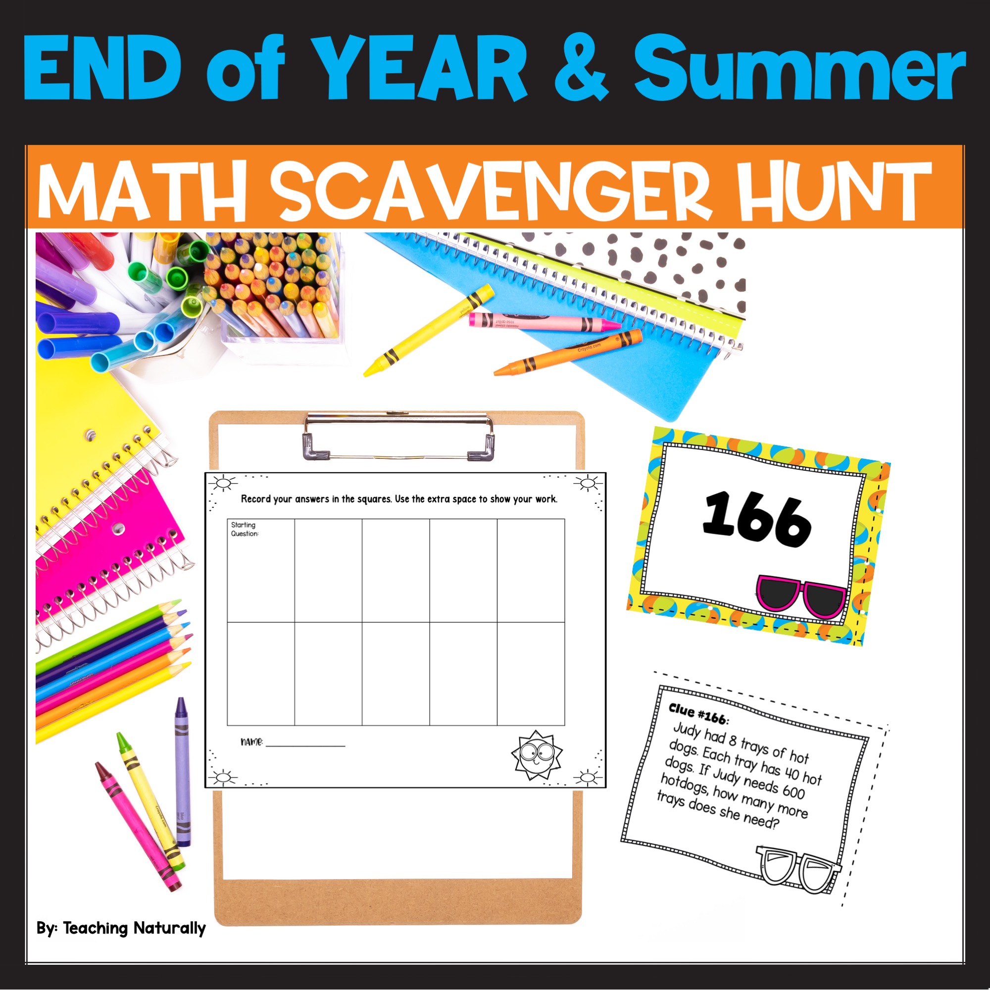 End of Year Math Scavenger Hunt | Made By Teachers