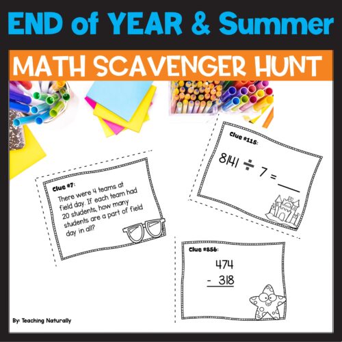 End of Year Math Scavenger Hunt | Made By Teachers