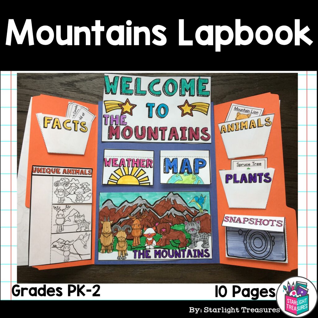 Mountains Lapbook for Early Learners - Animal Habitats | Made By Teachers
