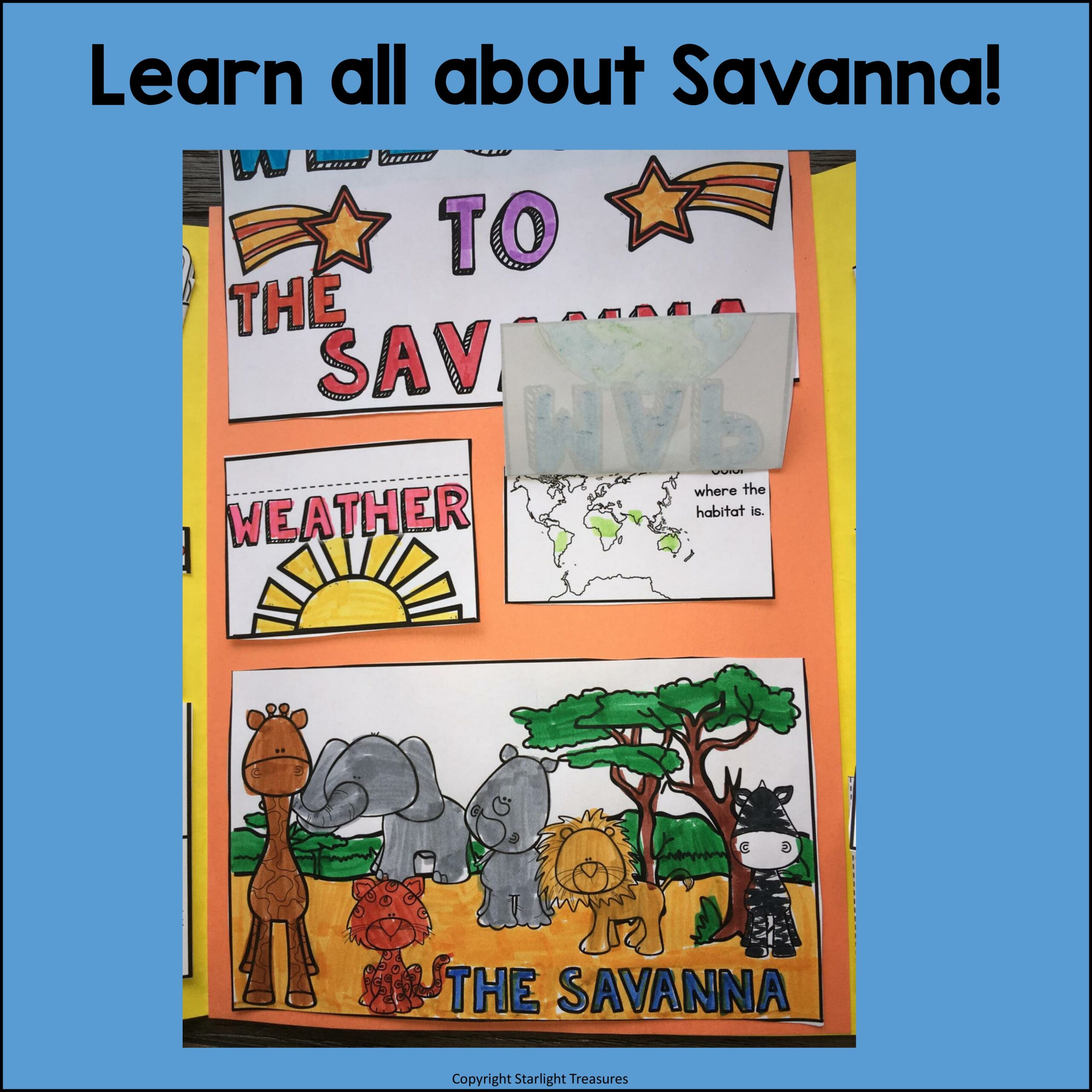 Savanna Lapbook for Early Learners - Animal Habitats | Made By Teachers