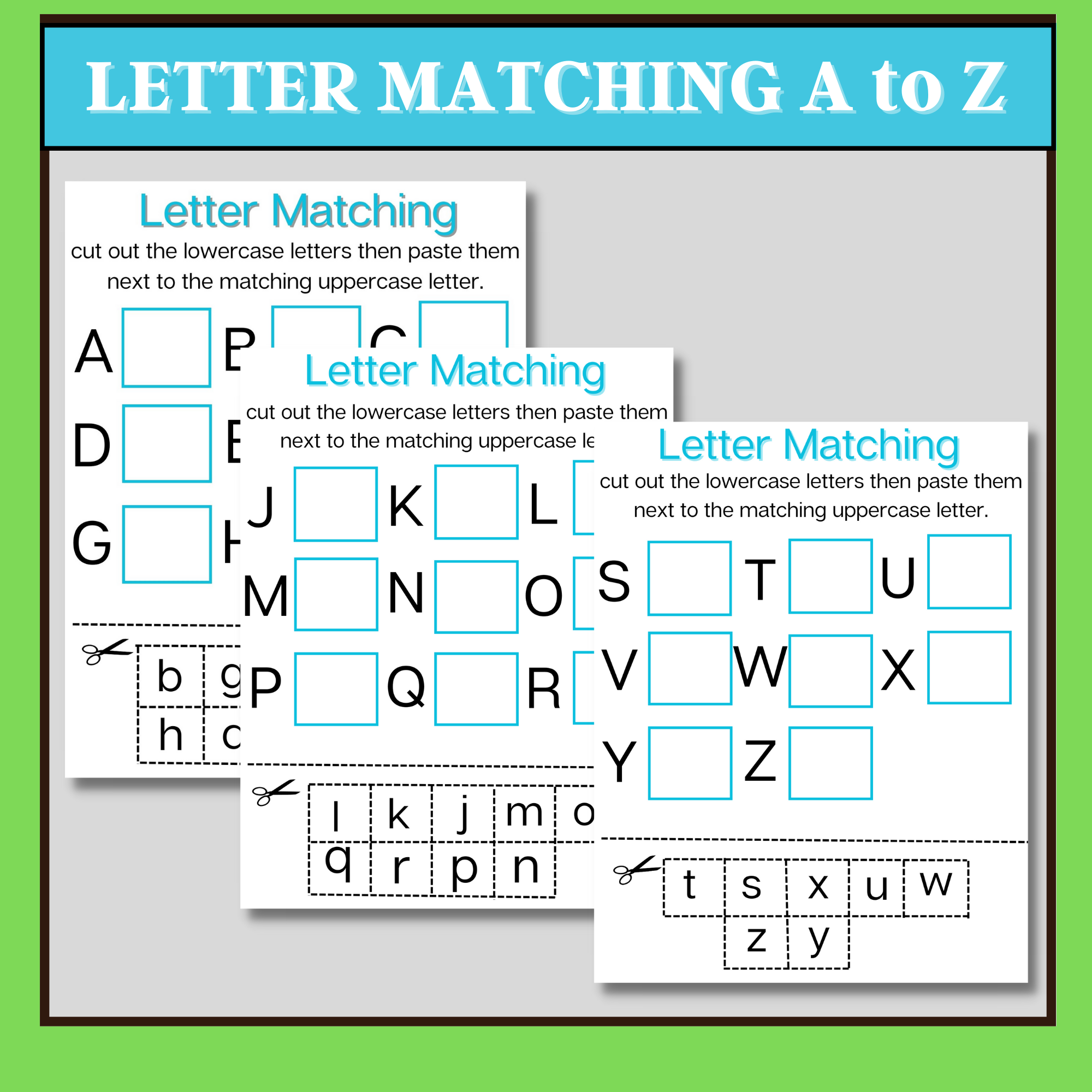 Missing Alphabet Letters Cut and Paste /spring | Made By Teachers