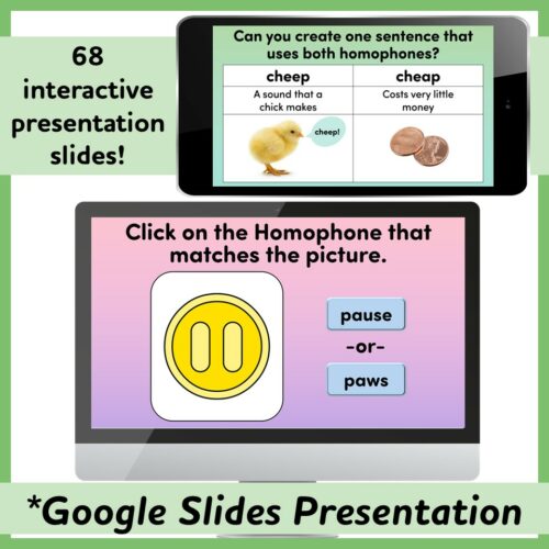 Homophones Games, Presentation, Centers, Worksheets, and Digital ...