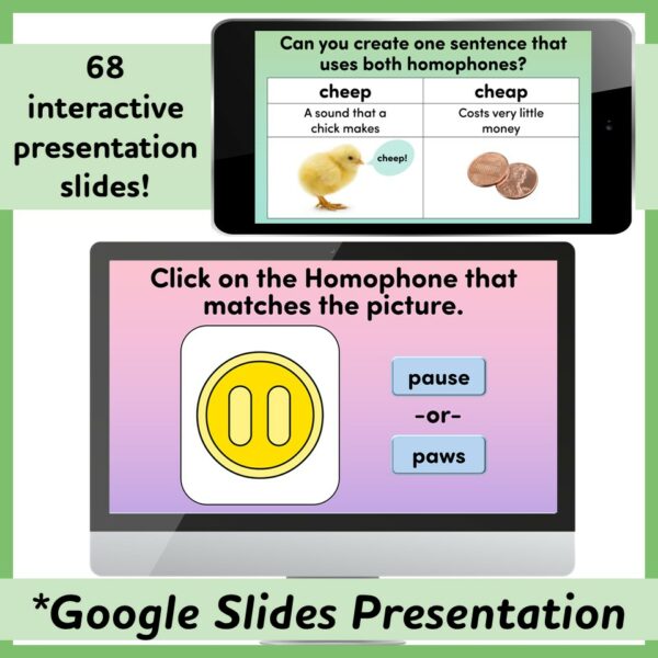 Homophones Games, Presentation, Centers, Worksheets, and Digital ...