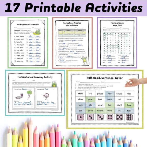 Homophones Games, Presentation, Centers, Worksheets, and Digital ...