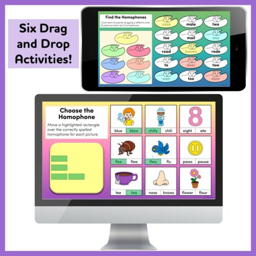 Homophones Games, Presentation, Centers, Worksheets, and Digital ...