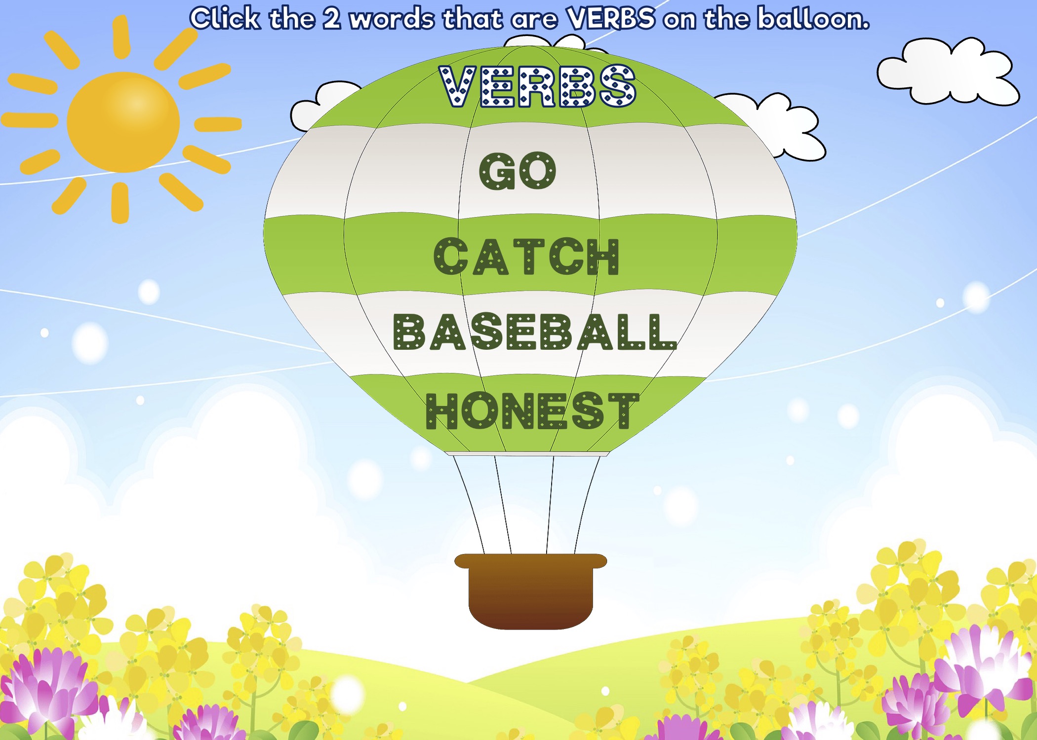 High Flying Nouns Verbs Adjectives Adverbs | Made By Teachers