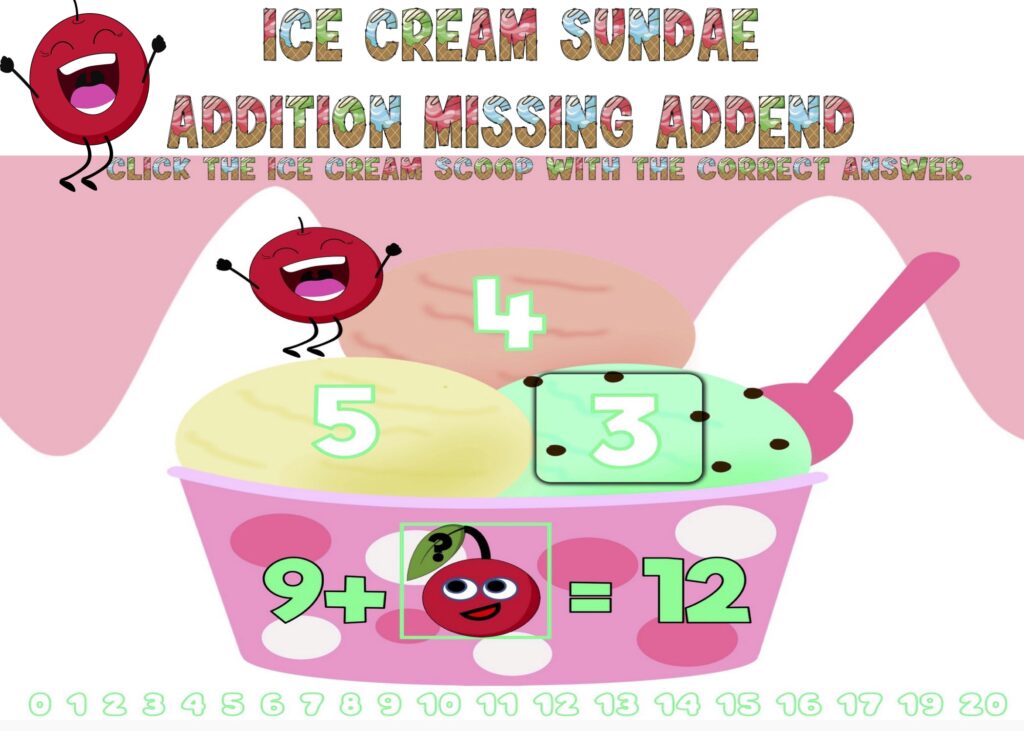 Ice Cream Sundae-Find the Missing Addend | Made By Teachers