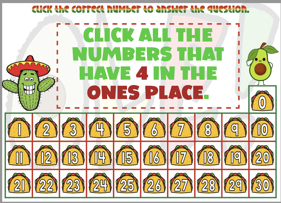 Cinco de Mayo Place Value Number Grid Hunt | Made By Teachers