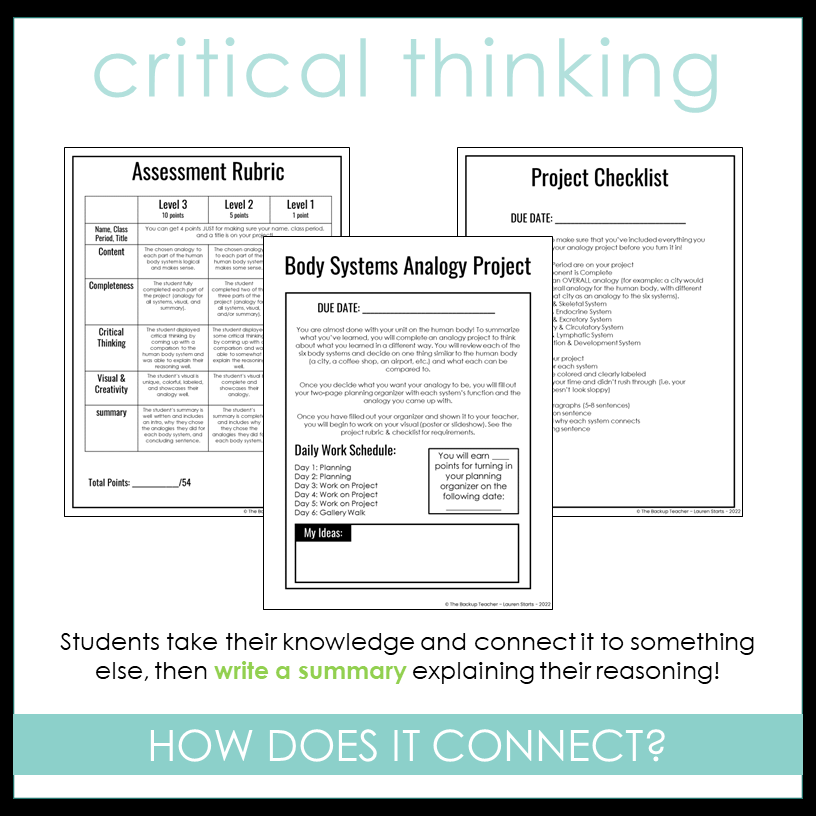 Body Systems Project | Made By Teachers