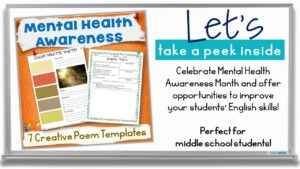 Mental Health Awareness Month Poetry Writing Activities - Print and ...