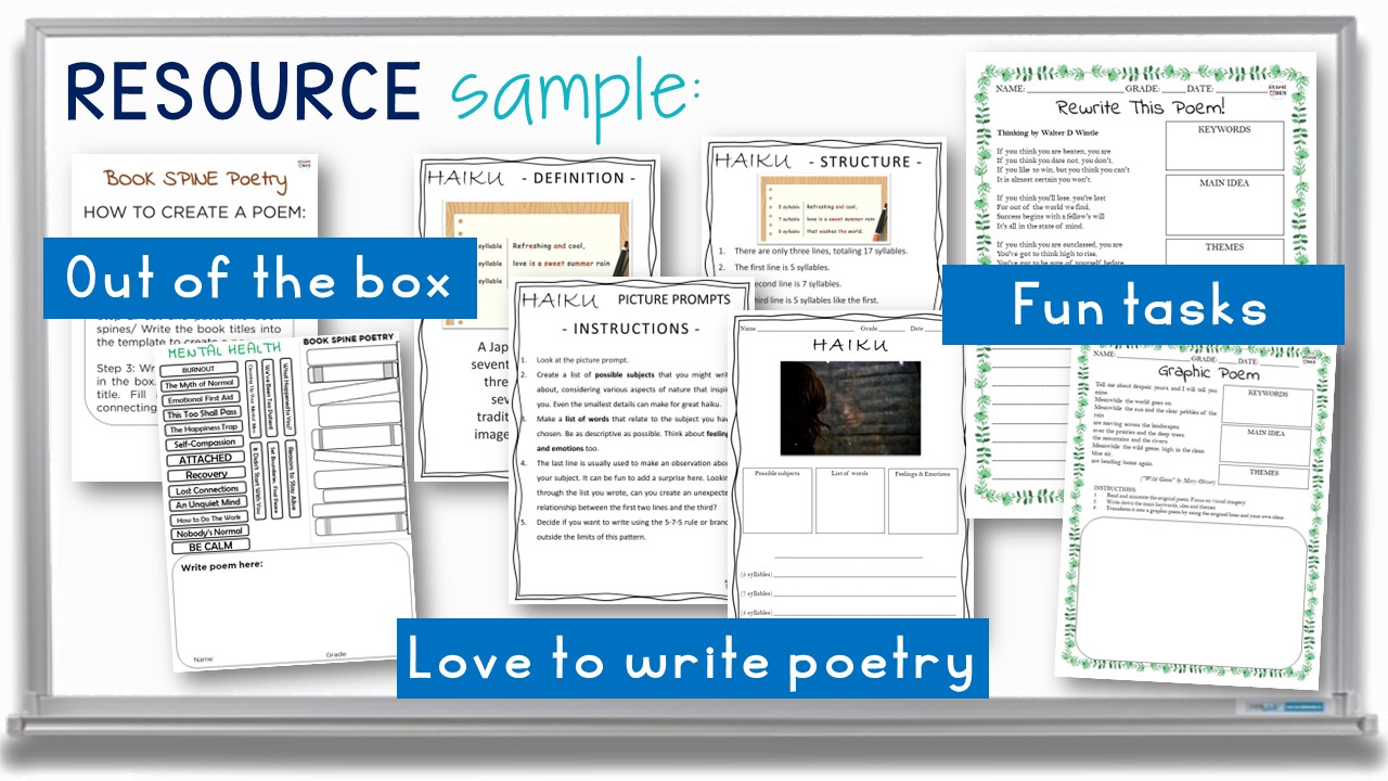 Mental Health Awareness Month Poetry Writing Activities - Print and ...