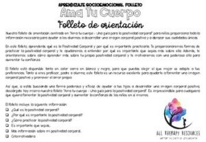 SPANISH VERSION - LOVE YOUR BODY - Body Positivity Brochure - SEL ...