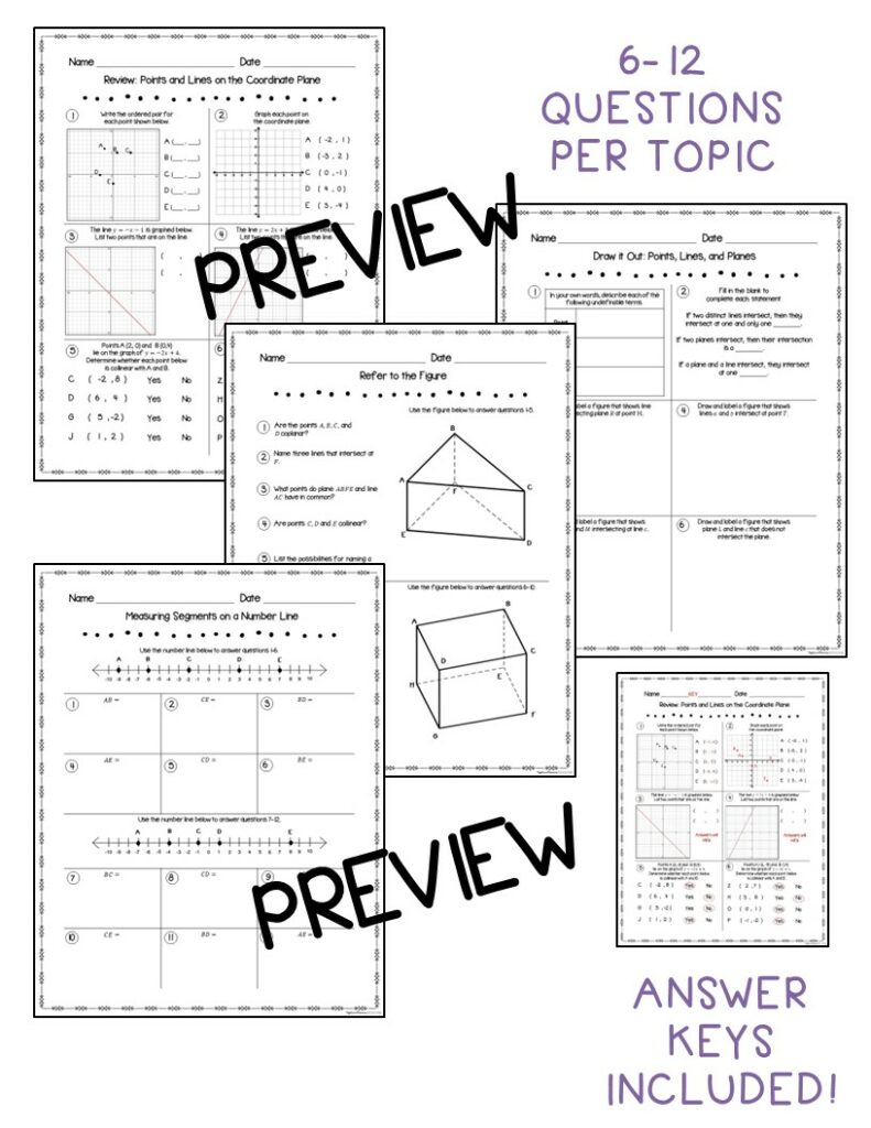 Lines and Angles - Editable Student Practice Pages | Made By Teachers