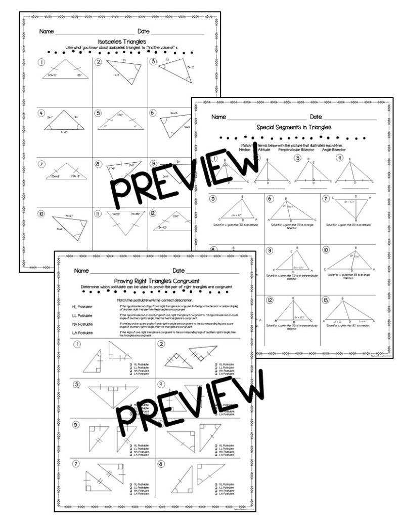 Triangles - Editable Student Practice Pages | Made By Teachers