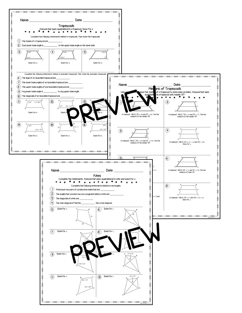 Quadrilaterals - Editable Student Practice Pages | Made By Teachers