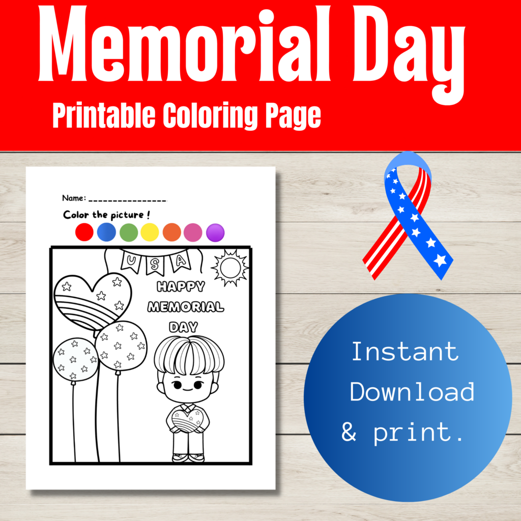 Memorial Day Activities: Writing and Coloring Letters Worksheet for ...