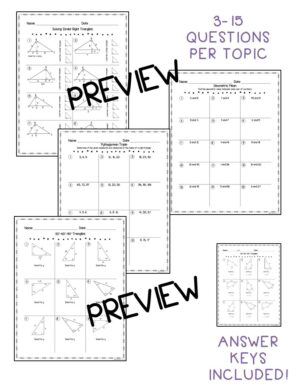Right Triangles - Editable Student Practice Pages | Made By Teachers