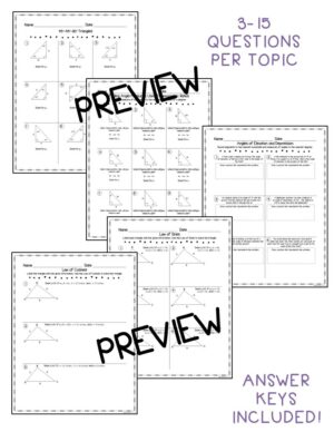 Right Triangles - Editable Student Practice Pages | Made By Teachers