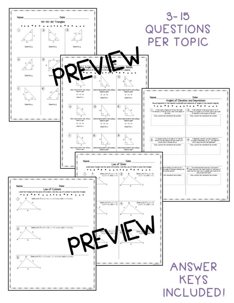 Right Triangles - Editable Student Practice Pages | Made By Teachers