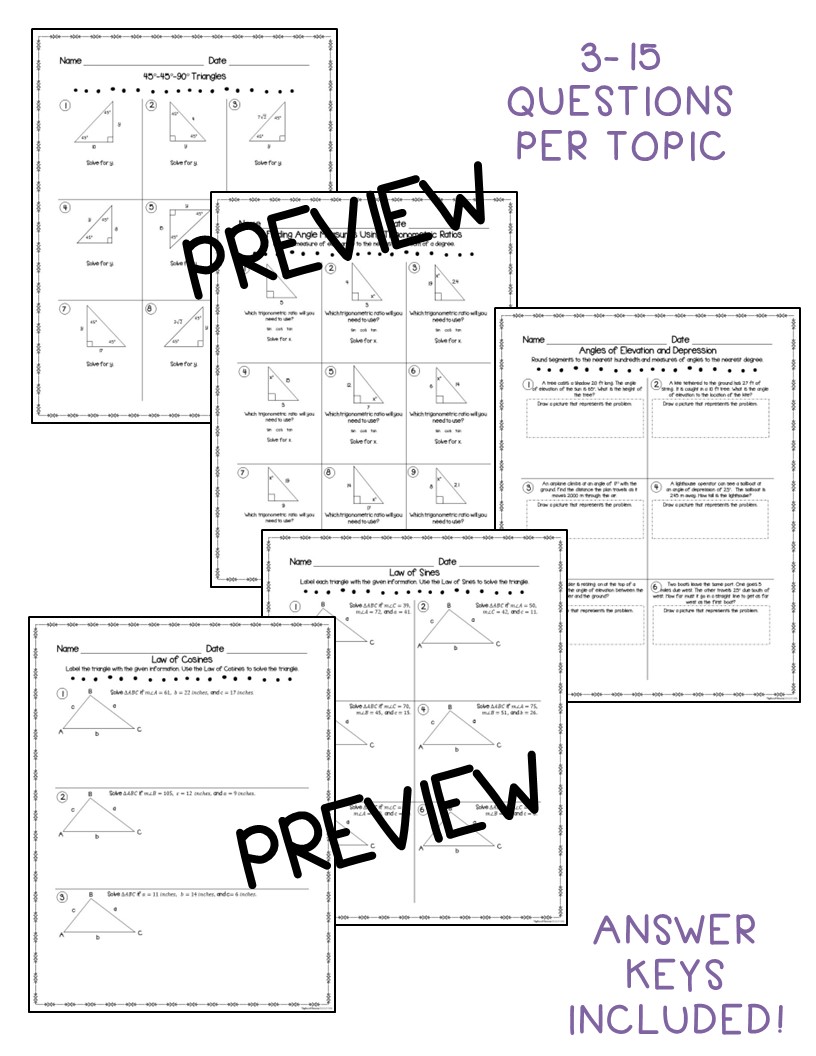 Right Triangles - Editable Student Practice Pages | Made By Teachers