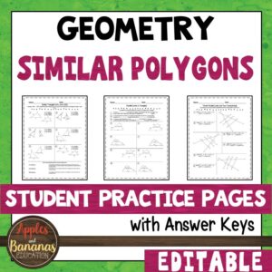 Similar Polygons - Editable Student Practice Pages | Made By Teachers