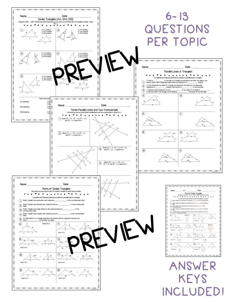 Similar Polygons - Editable Student Practice Pages | Made By Teachers