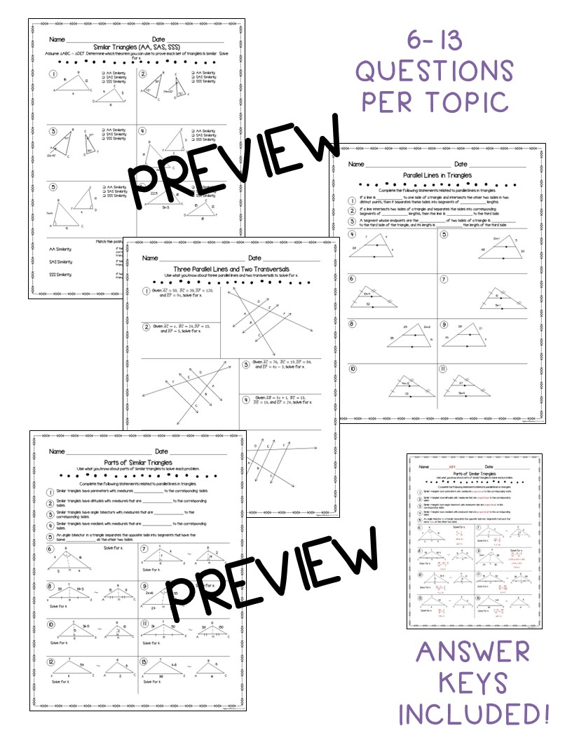 Similar Polygons - Editable Student Practice Pages | Made By Teachers