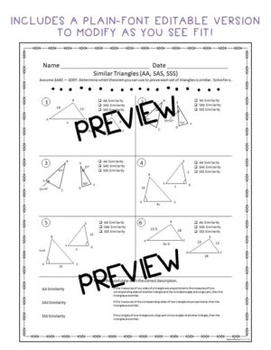 Similar Polygons - Editable Student Practice Pages | Made By Teachers