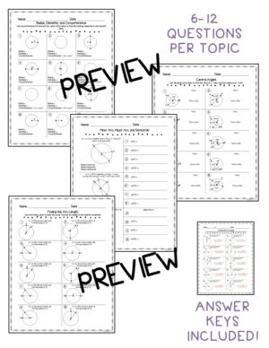 Circles - Editable Student Practice Pages | Made By Teachers