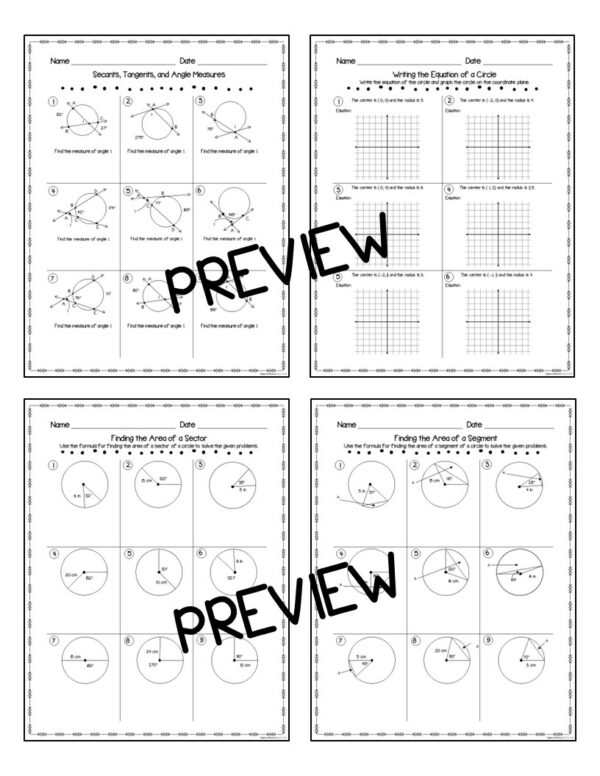 Circles - Editable Student Practice Pages | Made By Teachers