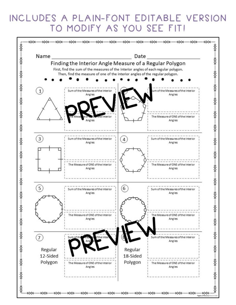 Polygons and Area - Editable Student Practice Pages | Made By Teachers