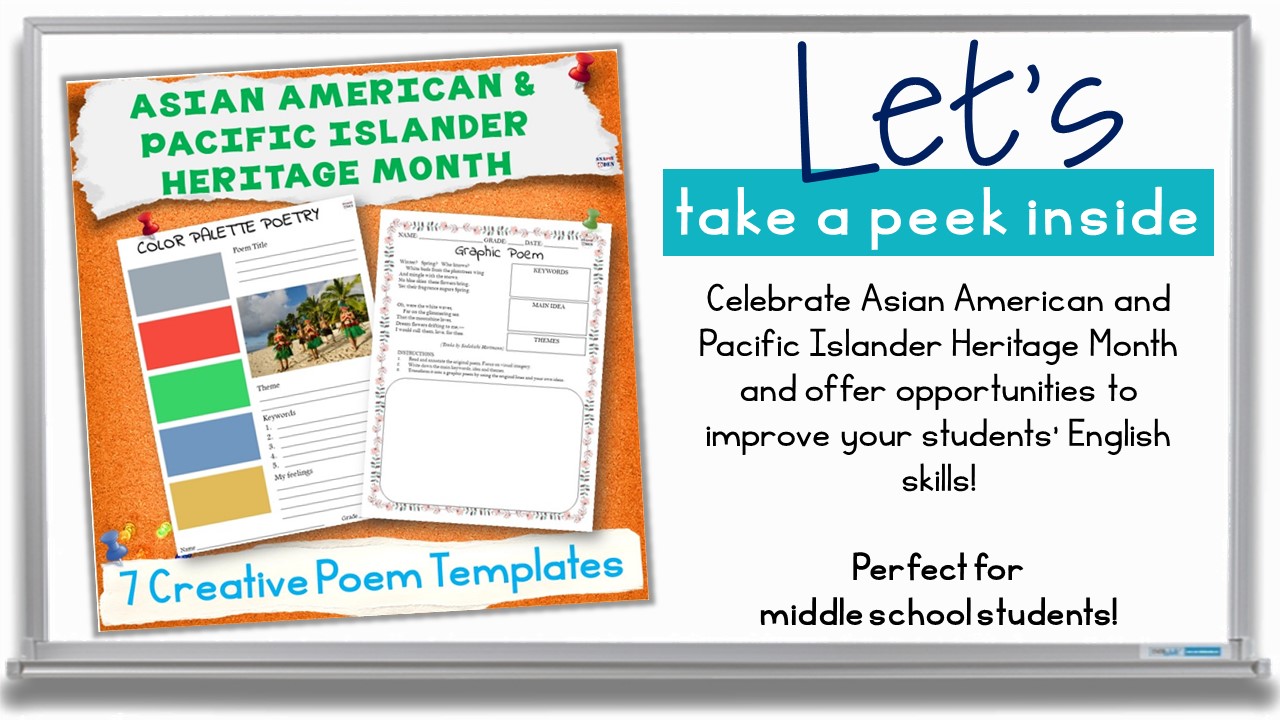 Asian American and Pacific Islander Heritage Month Poetry Writing ...