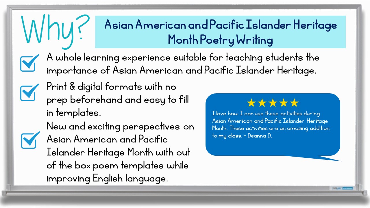 Asian American and Pacific Islander Heritage Month Poetry Writing ...