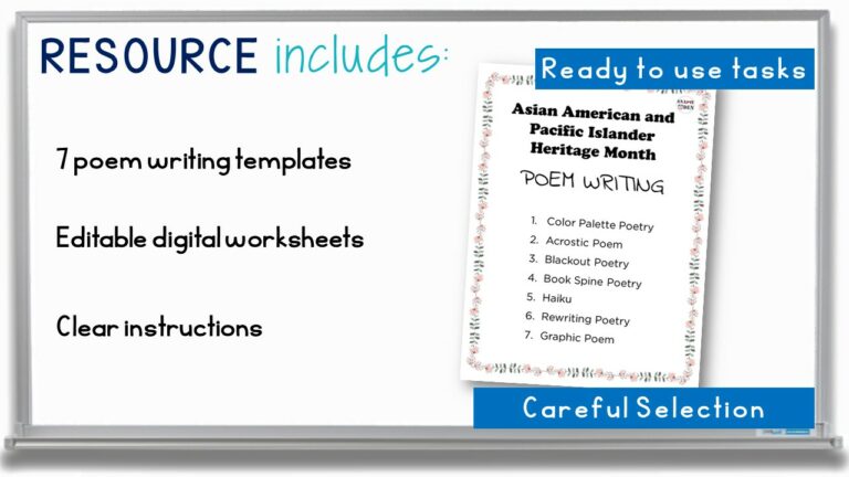 Asian American and Pacific Islander Heritage Month Poetry Writing ...