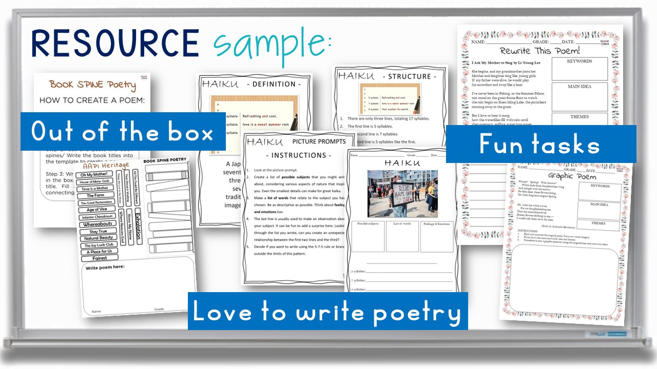 Asian American and Pacific Islander Heritage Month Poetry Writing ...