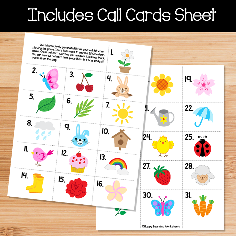 FREE 9 Pages Spring Bingo Game | Made By Teachers