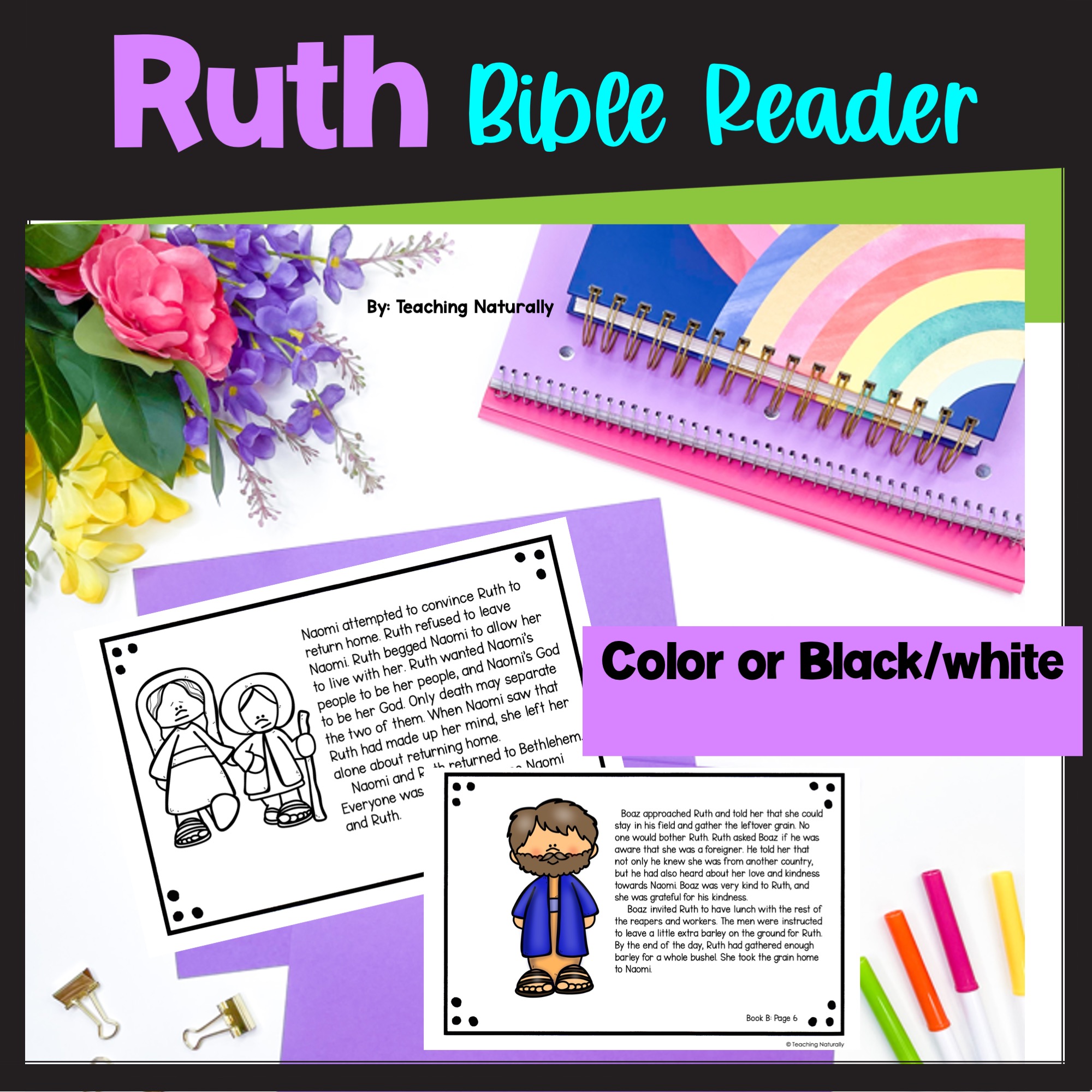 Ruth Bible Story Reader Printable Booklet | Made By Teachers