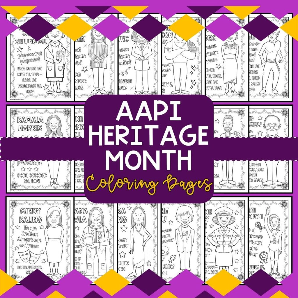 Asian American And Pacific Islander Heritage Month Coloring Pages ...