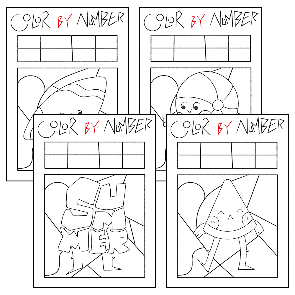 Summer Editable Color By Code Worksheets Activity, Beach Color By ...