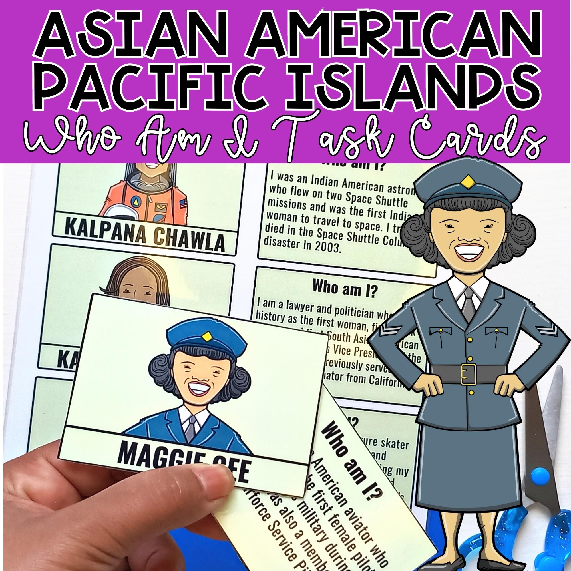 Asian American & Pacific Islander Heritage Month Who Am I Task Cards ...