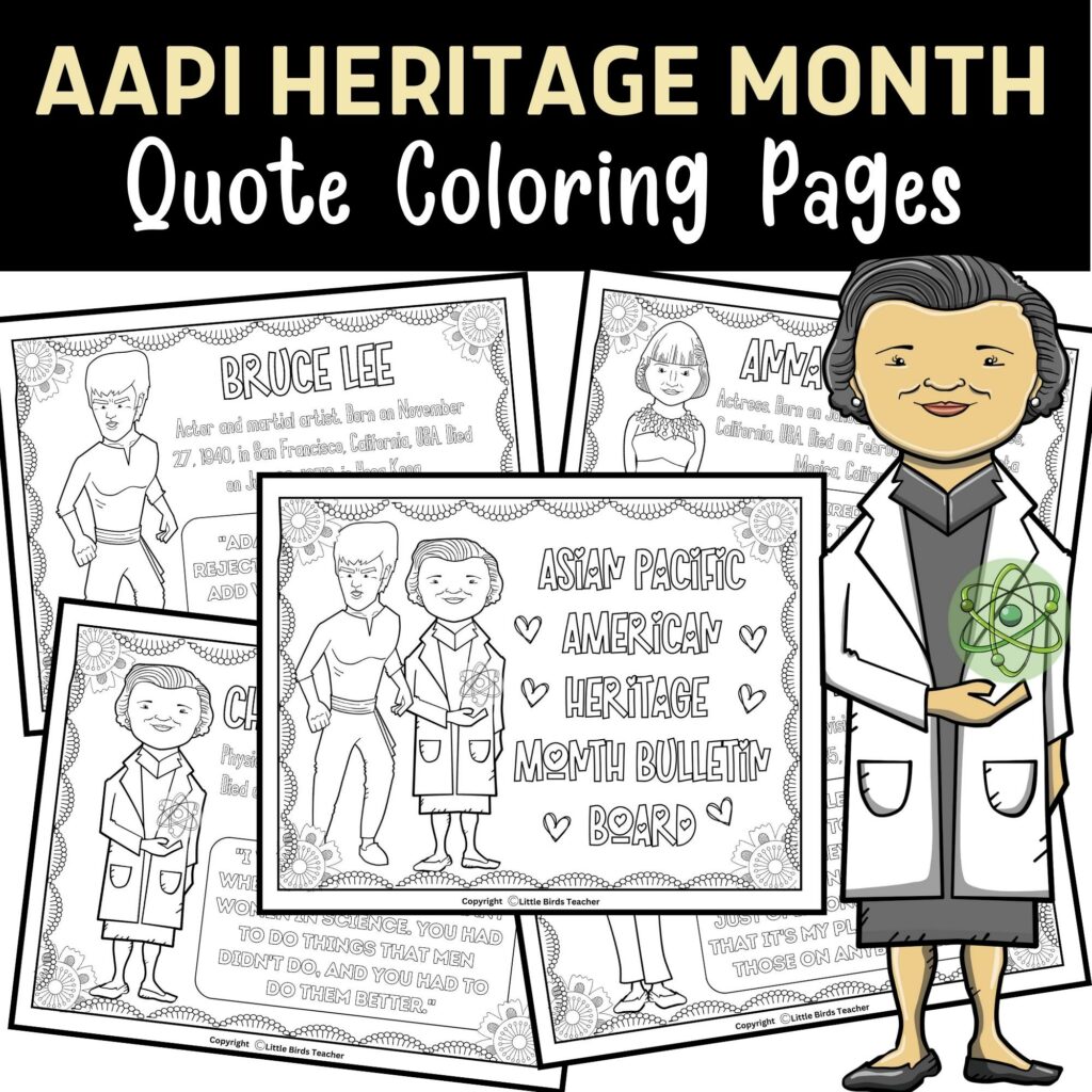 Asian Pacific American Heritage Month Quote Coloring Pages | May ...