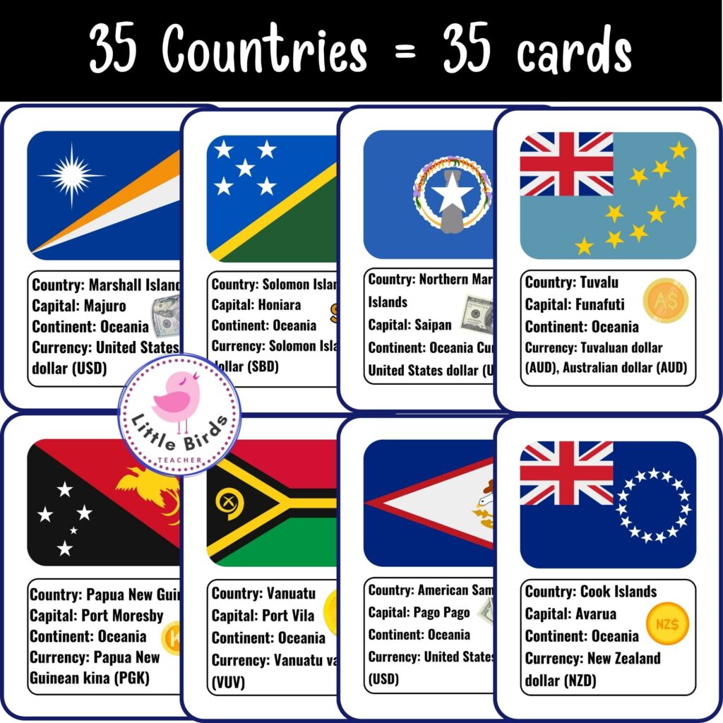 AAPI Countries Flag Posters & Flashcards | Made By Teachers