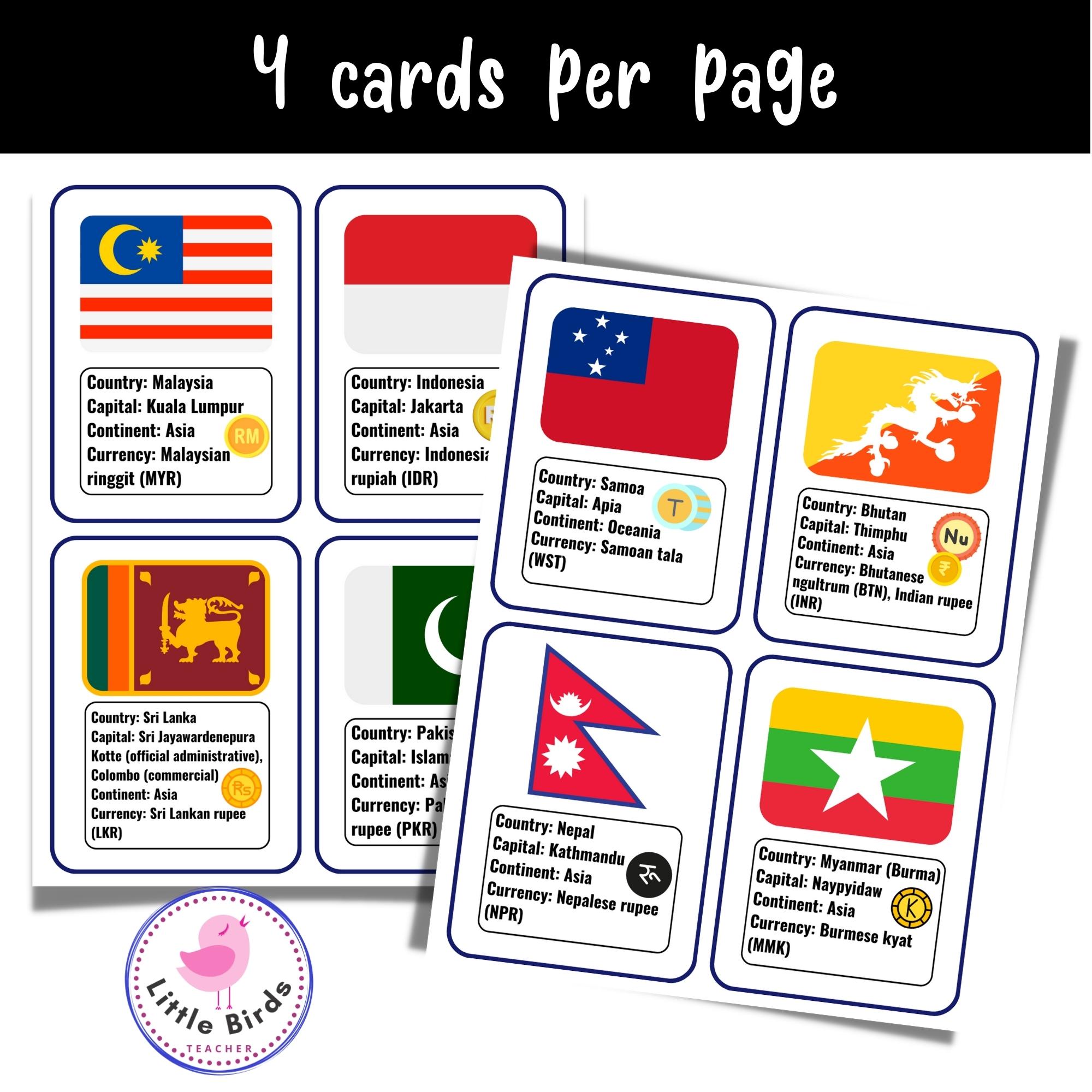 AAPI Countries Flag Posters & Flashcards | Made By Teachers