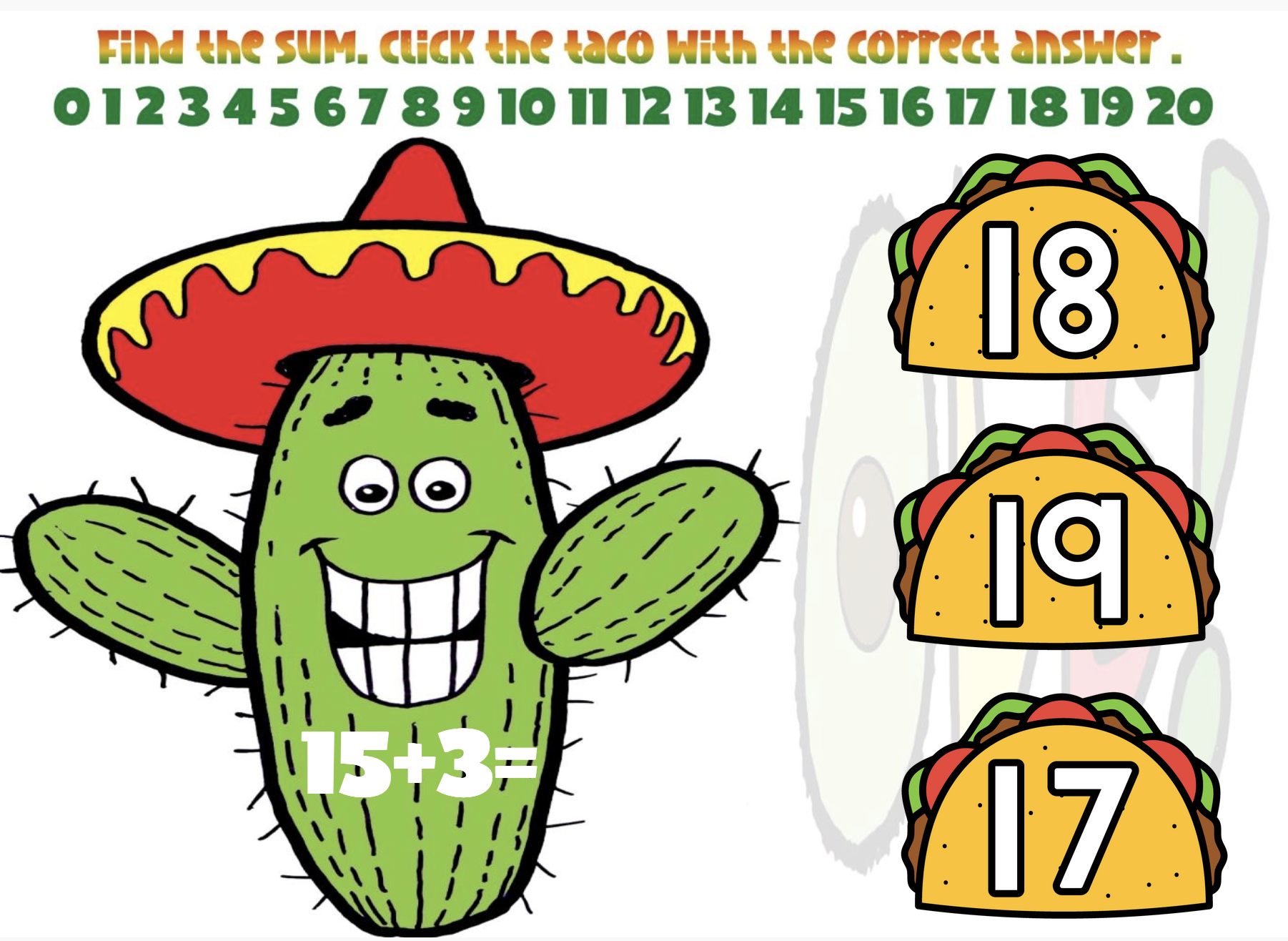 Cinco de Mayo Addition and Subtraction Within 20 | Made By Teachers