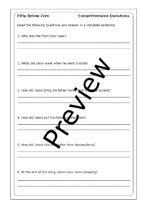 Robert Munsch "Fifty Below Zero" worksheets | Made By Teachers