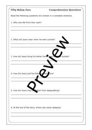 Robert Munsch "Fifty Below Zero" worksheets | Made By Teachers