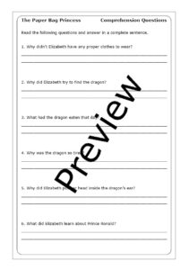 Robert Munsch "The Paper Bag Princess" worksheets | Made By Teachers